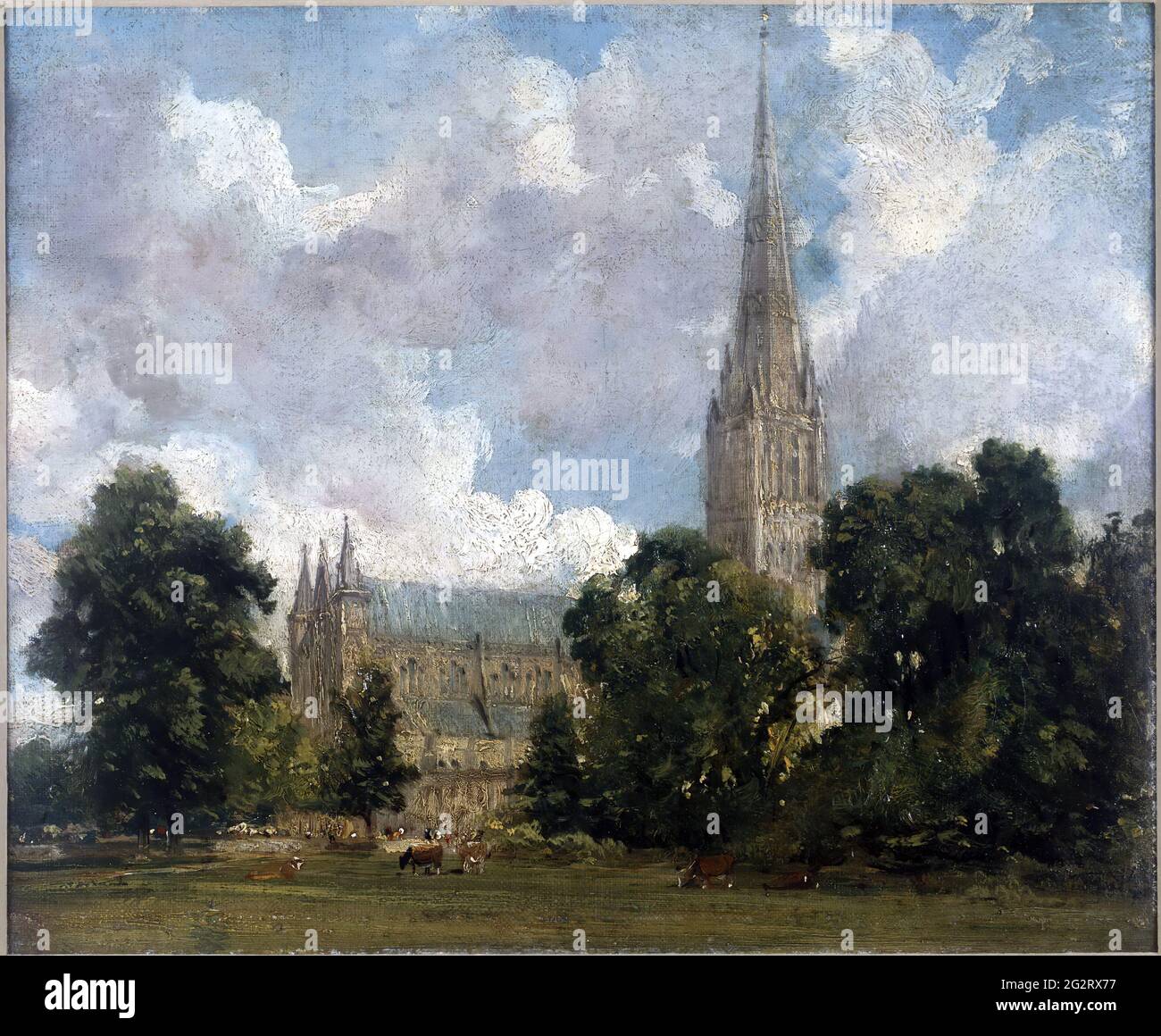 John Constable - Salisbury Cathedral from the South West Stock Photo ...