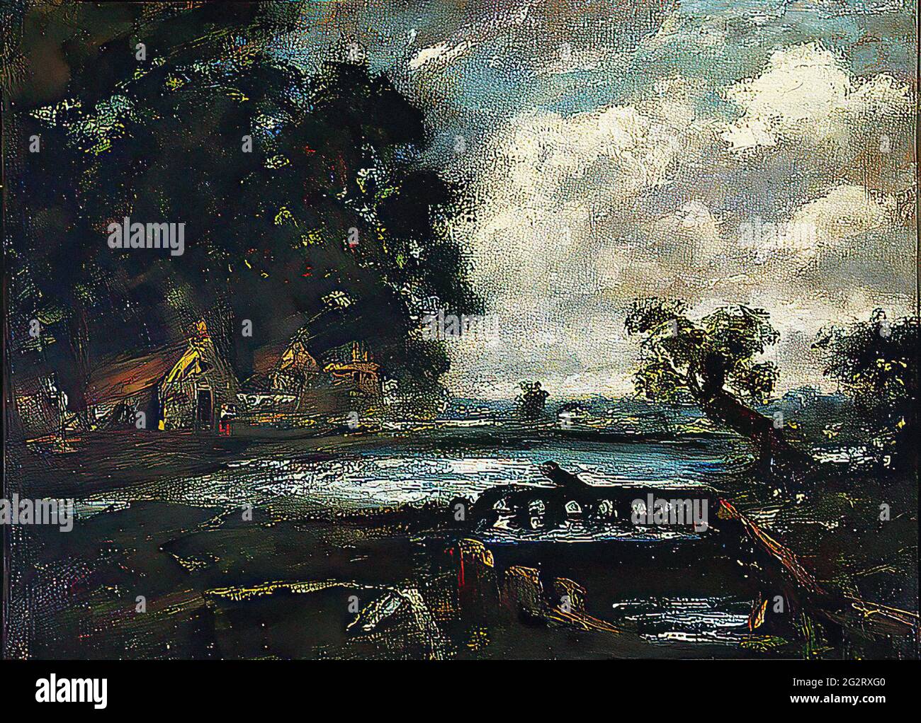 John Constable - Study Leaping Horse View Stour Stock Photo - Alamy