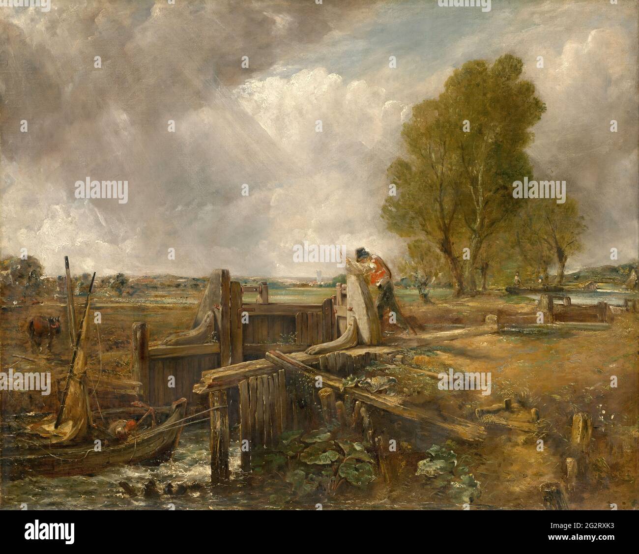 John Constable - Study of a Boat Passing a Lock Stock Photo - Alamy