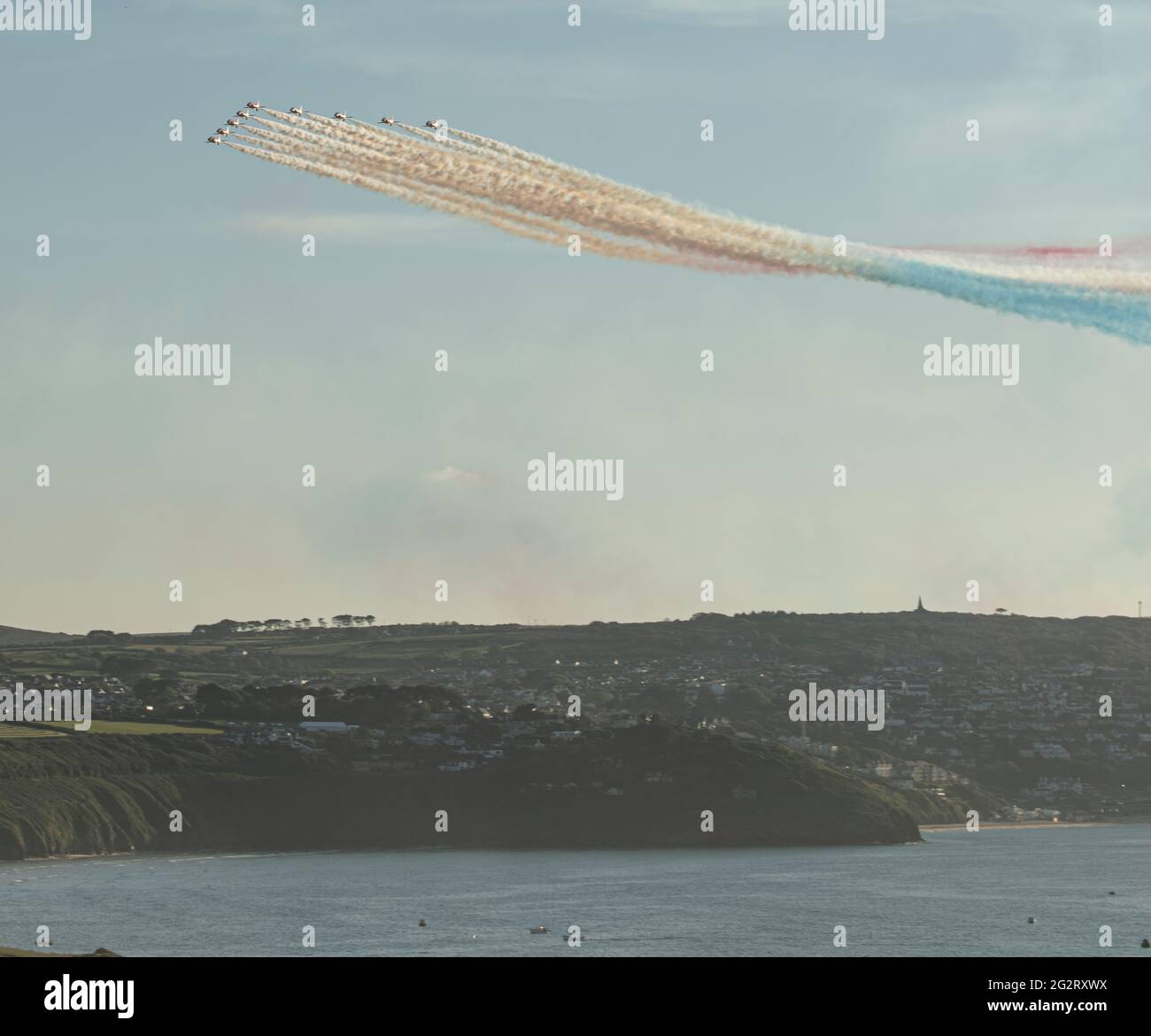 Carbis bay cornwall G7 summit,Photos of Red Arrows above St Ives ...