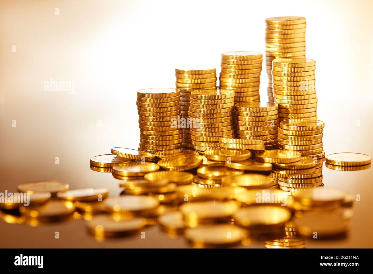 stacks of Golden coins. Money, Financial, Business Growth concept ...