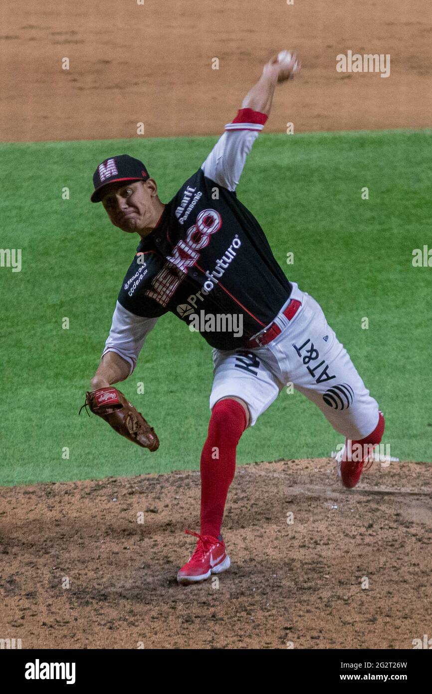 MEXICO CITY, MEXICO - JUNE 11: Arturo Lopez (37) of the Diablos Rojos ...