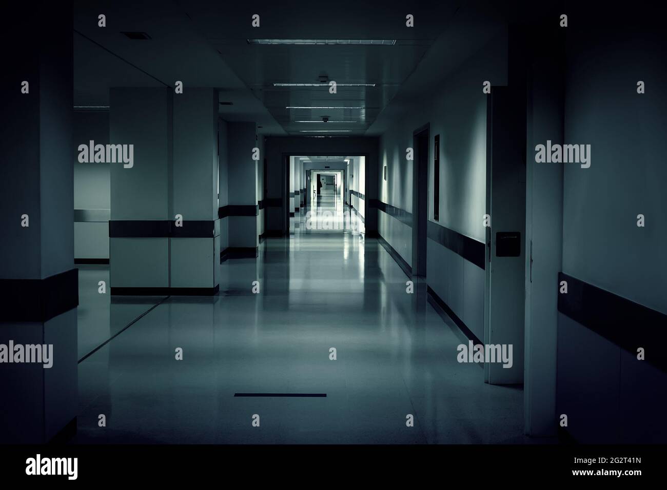 Indoor hospital corridor, medical clinic, construction Stock Photo - Alamy