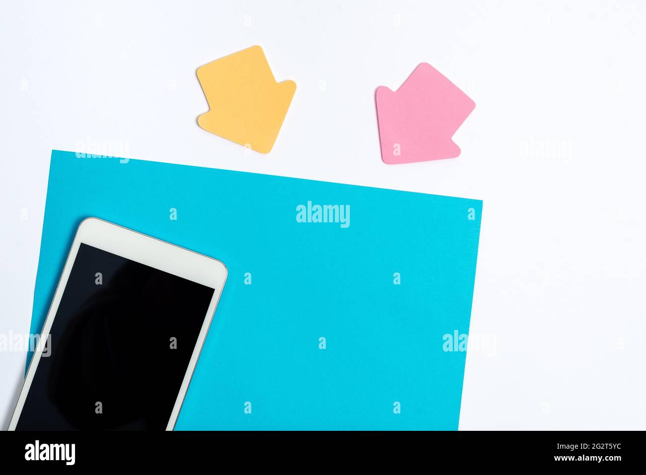 Display of Different Color Sticker Notes Arranged On Flat Lay ...