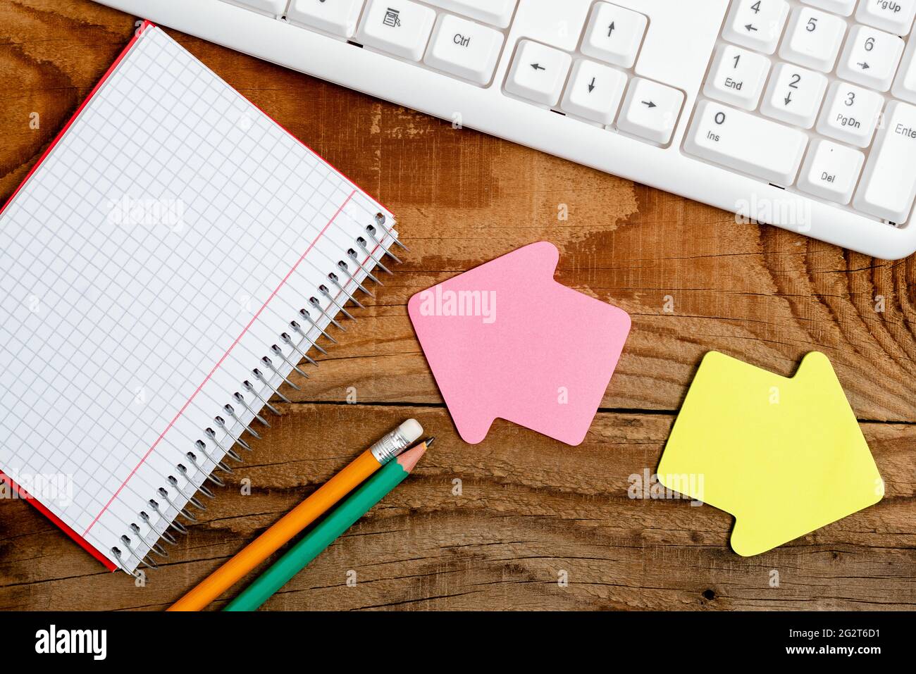 Display of Different Color Sticker Notes Arranged On Flat Lay ...