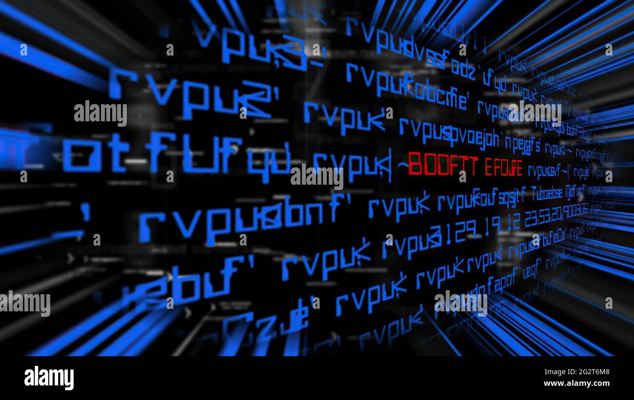 Decoding on computer screen concept Stock Photo - Alamy