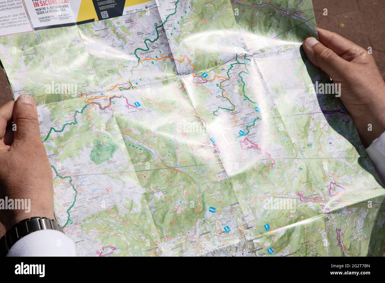 Map of the italian alps hi-res stock photography and images - Alamy