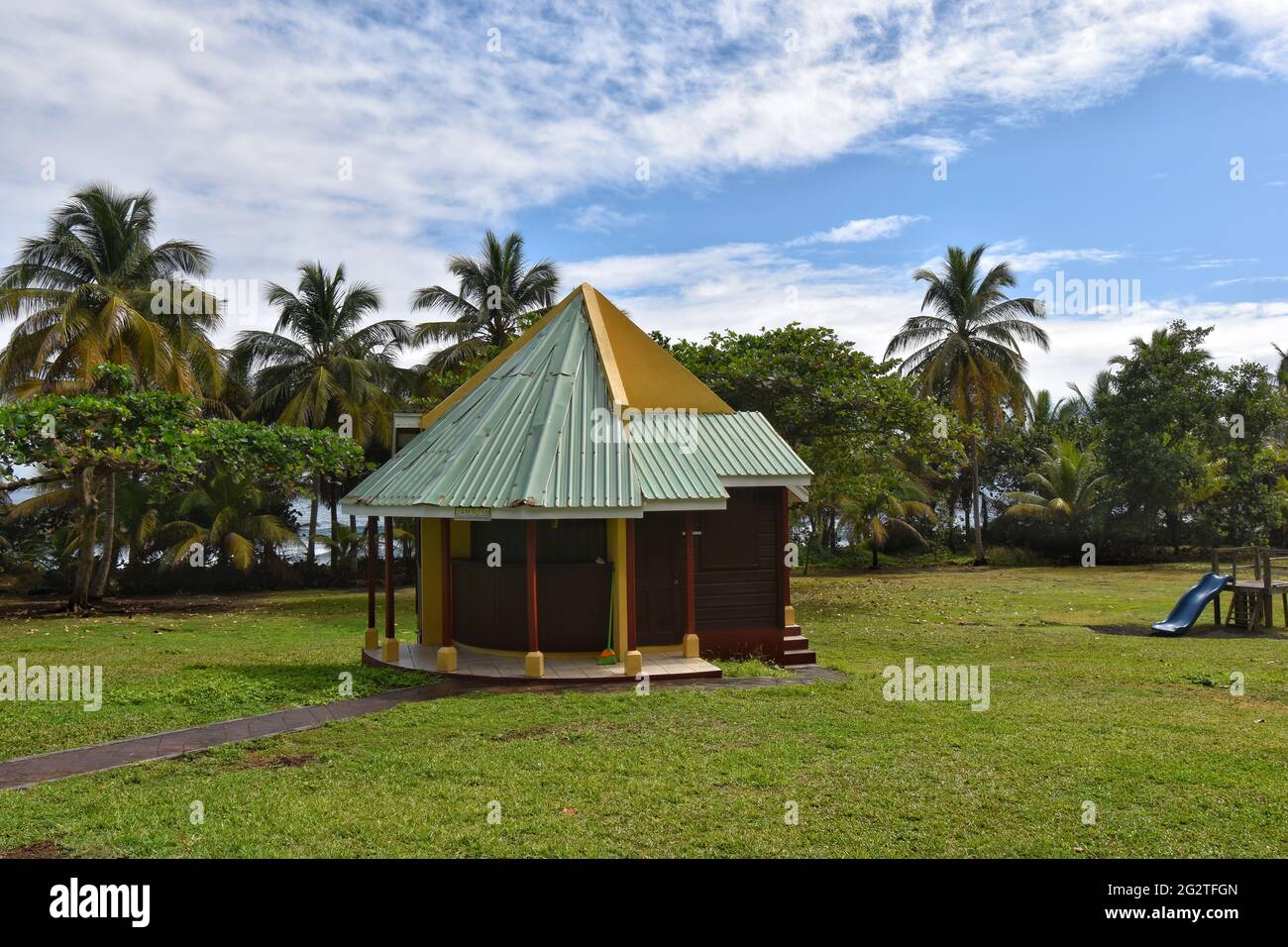 St. Vincent and the Grenadines-January 4, 2020: A hut in the Black ...