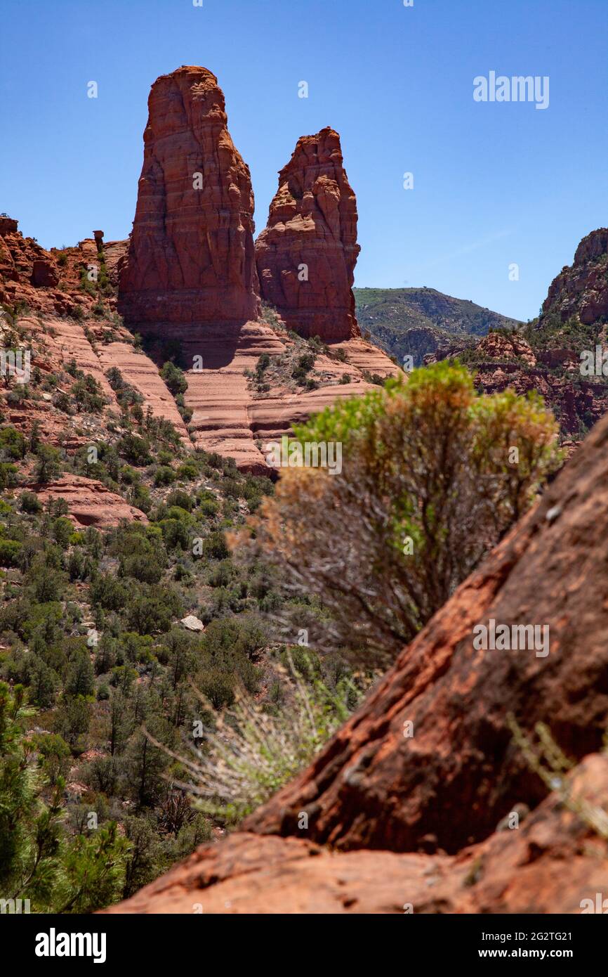 Chicken Point red rock formation in Sedona Arizona on a sunny day in ...