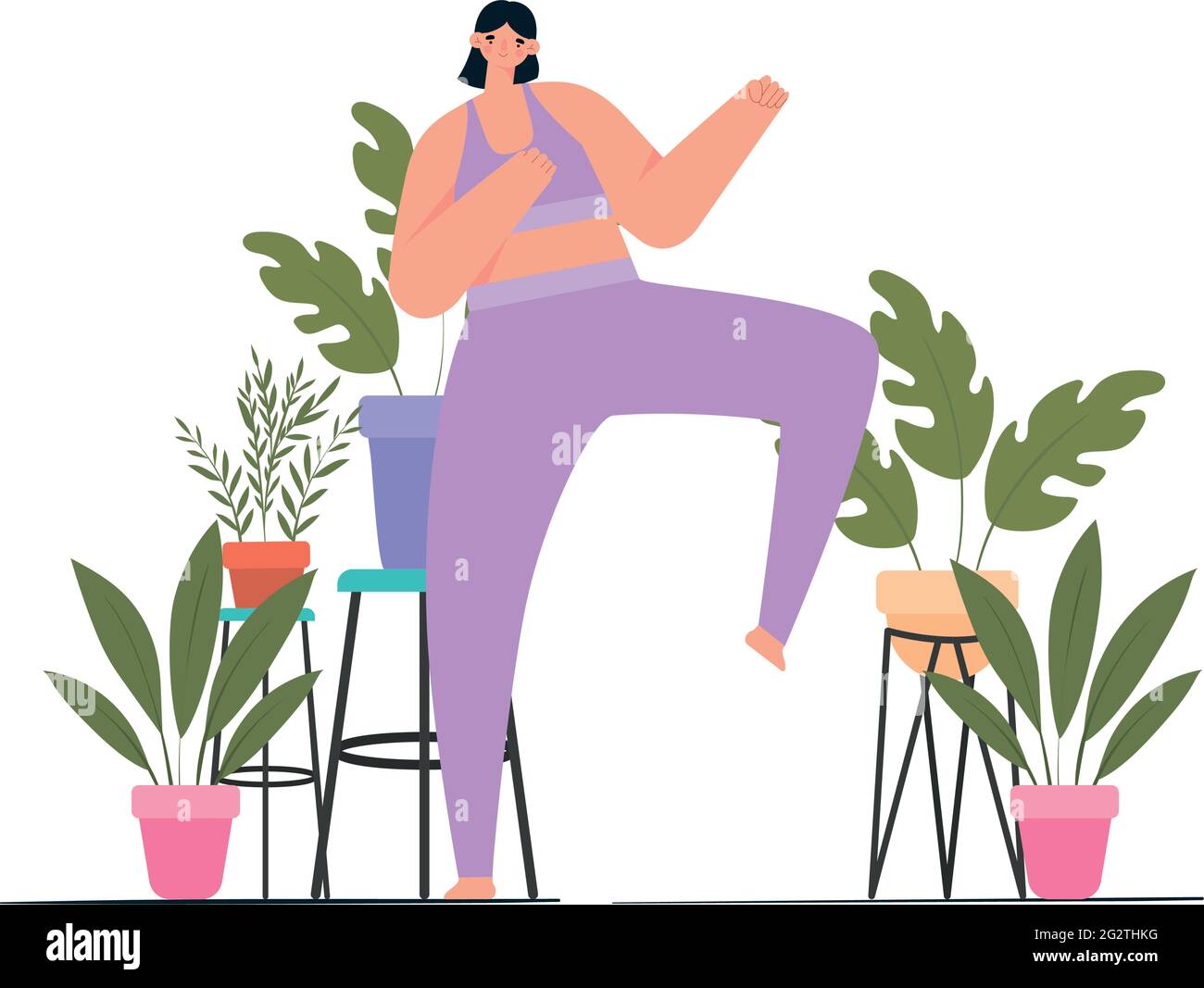 cute woman stretch Stock Vector Image & Art - Alamy