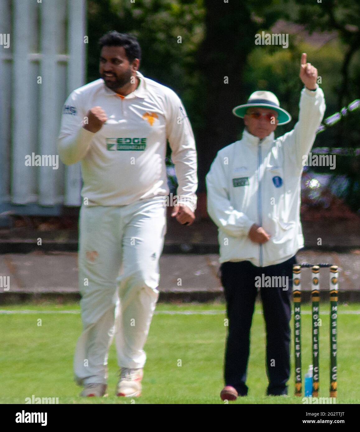 Birmingham, UK. 11th June, 2021. Moseley Cricket Club v Kidderminster ...