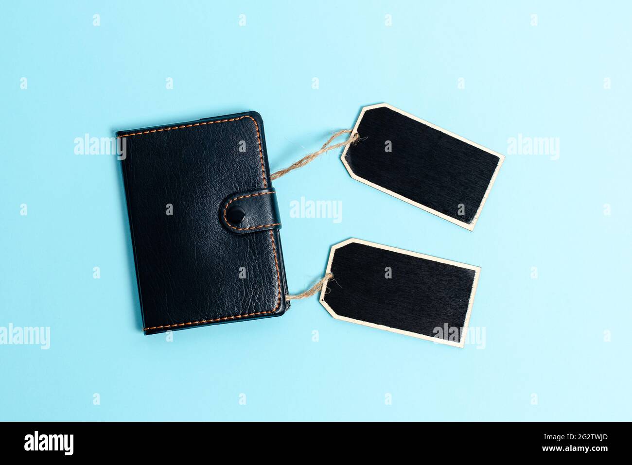 Collection of Blank Empty Sticker Tags Tied With A String For ...