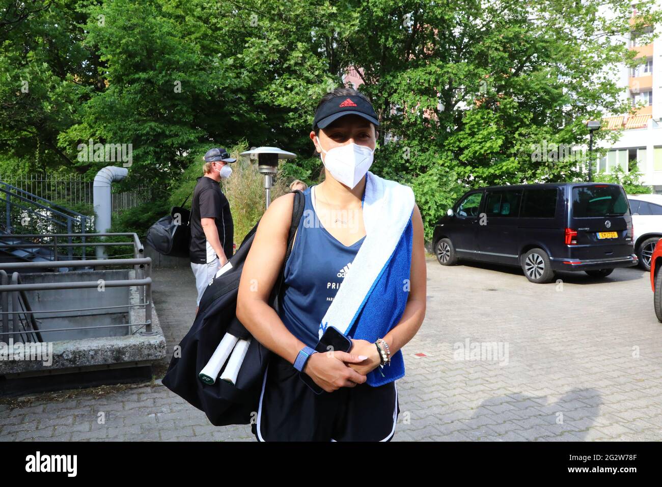 Jessica Pegula bei der Ankunft zur WTA Tour 2021 in Berlin am 10.06. ...