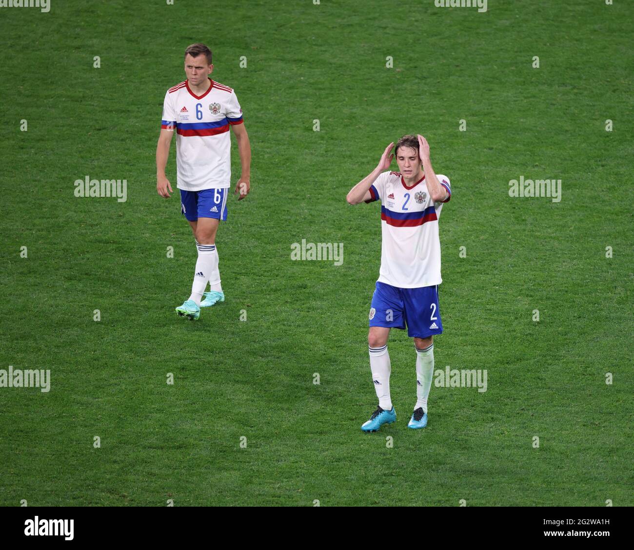 Mario Fernandes (2) of Russia seen during the European championship ...