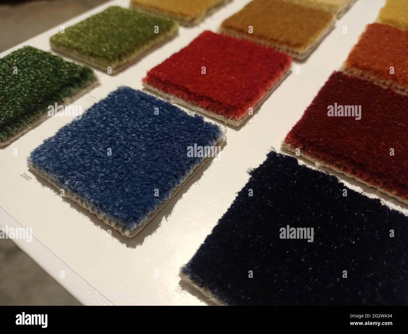 Sliced pieces of carpet. Samples of flooring. Home carpet. Examples of ...