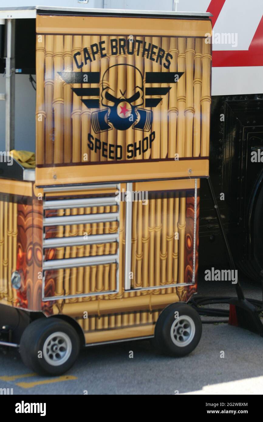 Road America Raceway paddock during the June Sprints SCCA Stock Photo ...