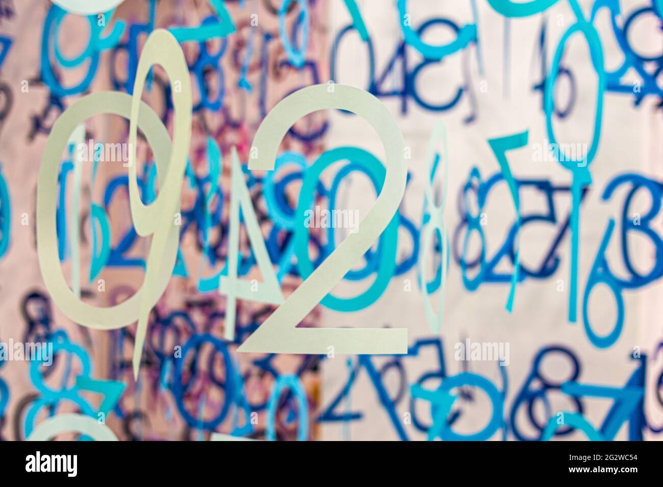 Background of numbers. illustration template for web design or greeting ...