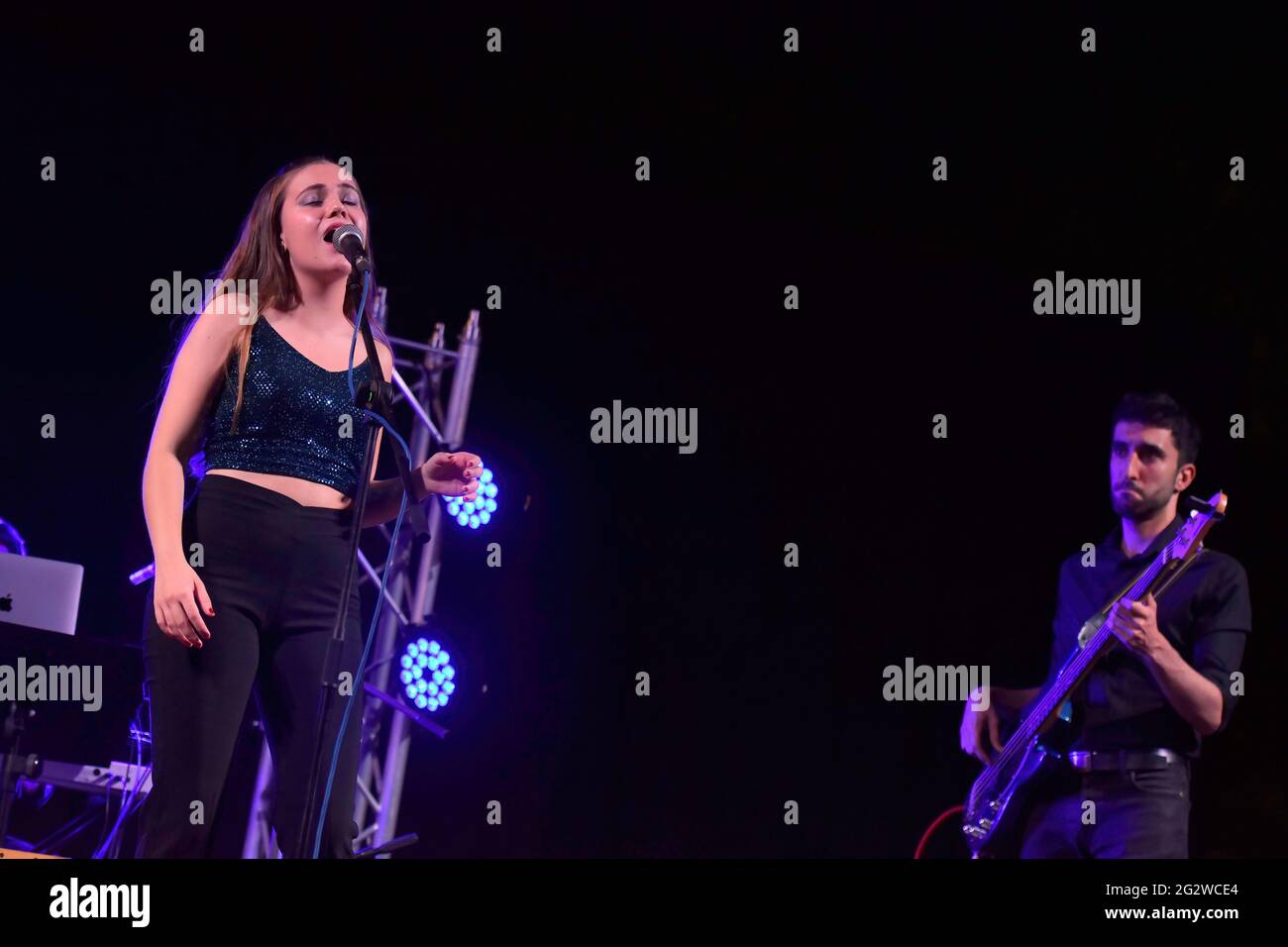 Singer Gisela Quiros seen performing at L'Hospitalet. The Spanish ...