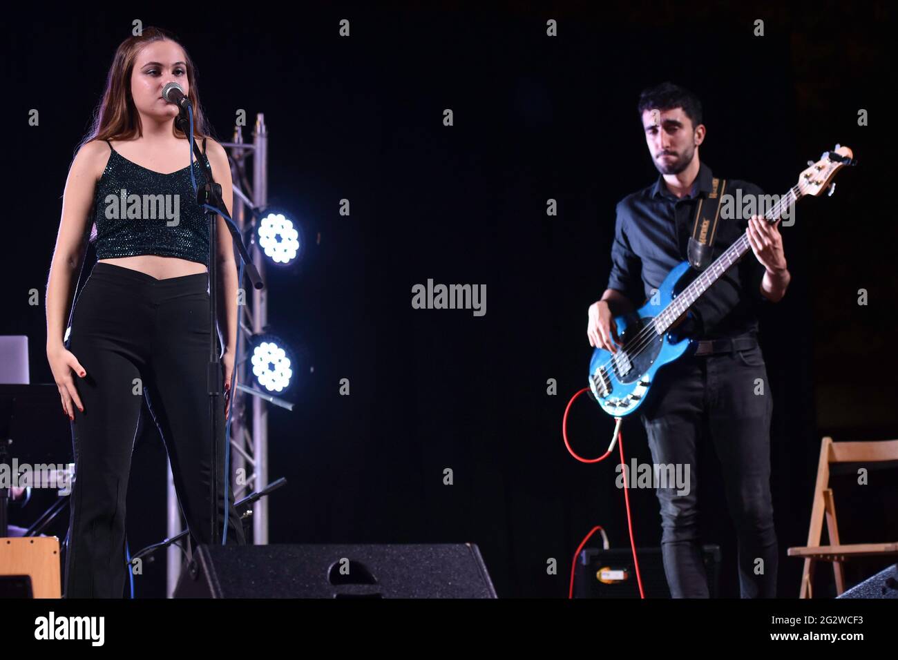 Singer Gisela Quiros seen performing at L'Hospitalet. The Spanish ...