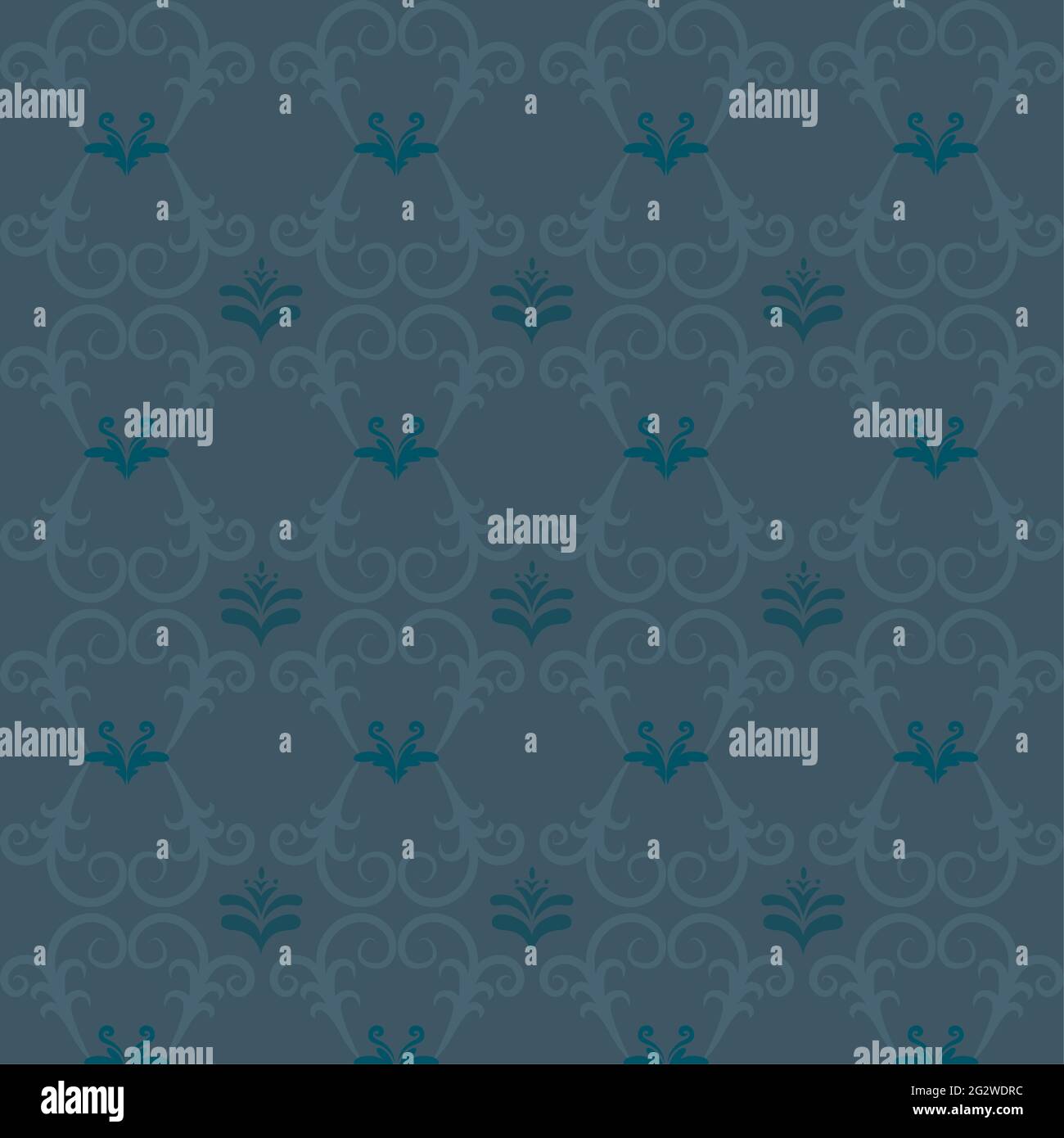 blue damascus seamless pattern design Stock Vector Image & Art - Alamy
