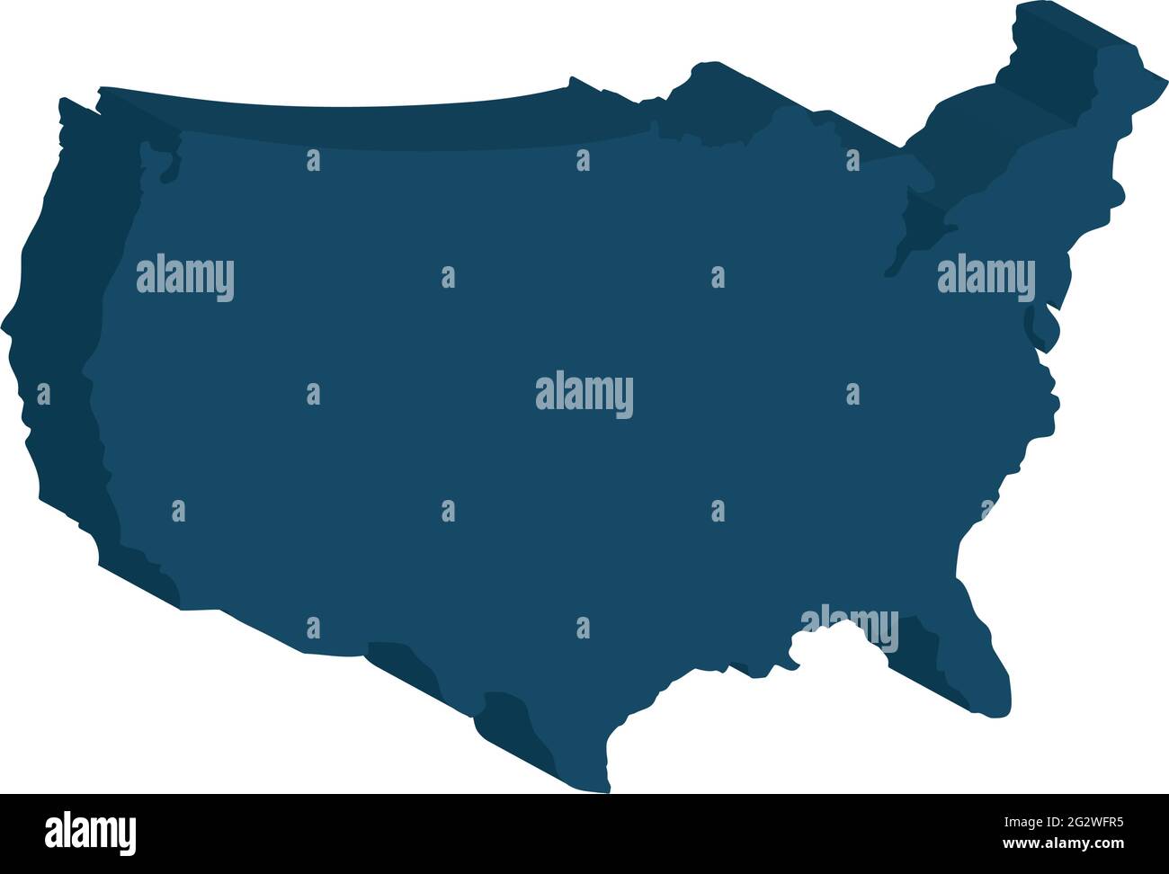 blue Usa country map design Stock Vector Image & Art - Alamy