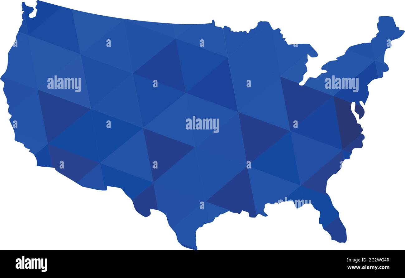 Usa map with blue abstract design Stock Vector Image & Art - Alamy