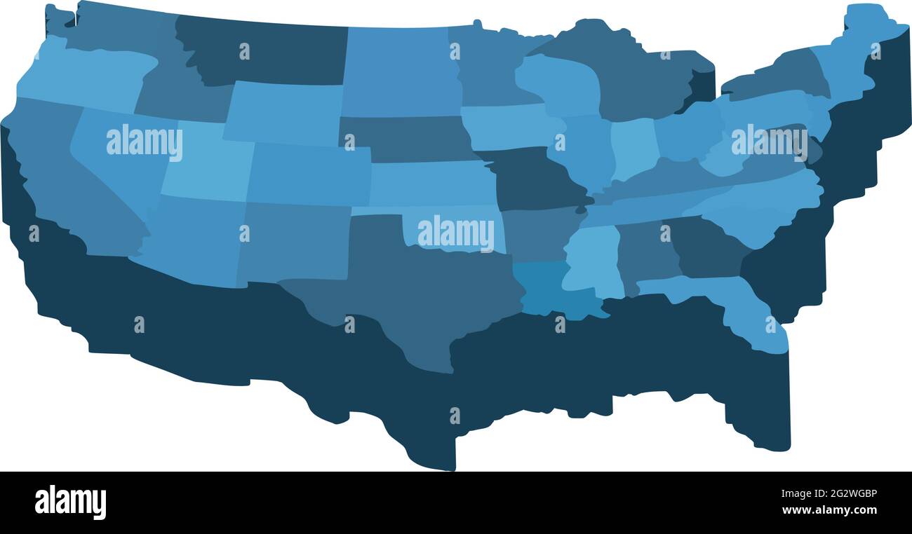 isometric political usa map design Stock Vector Image & Art - Alamy