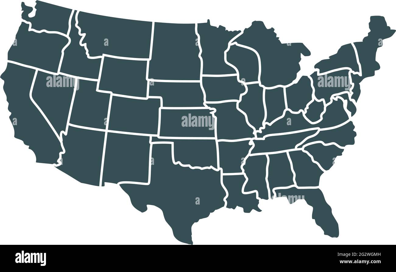 dark political usa map design Stock Vector Image & Art - Alamy