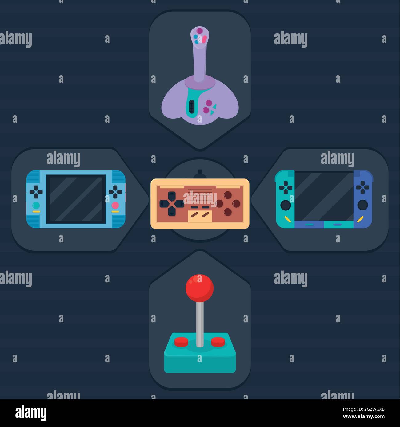 Video game controllers set Stock Vector Images - Alamy