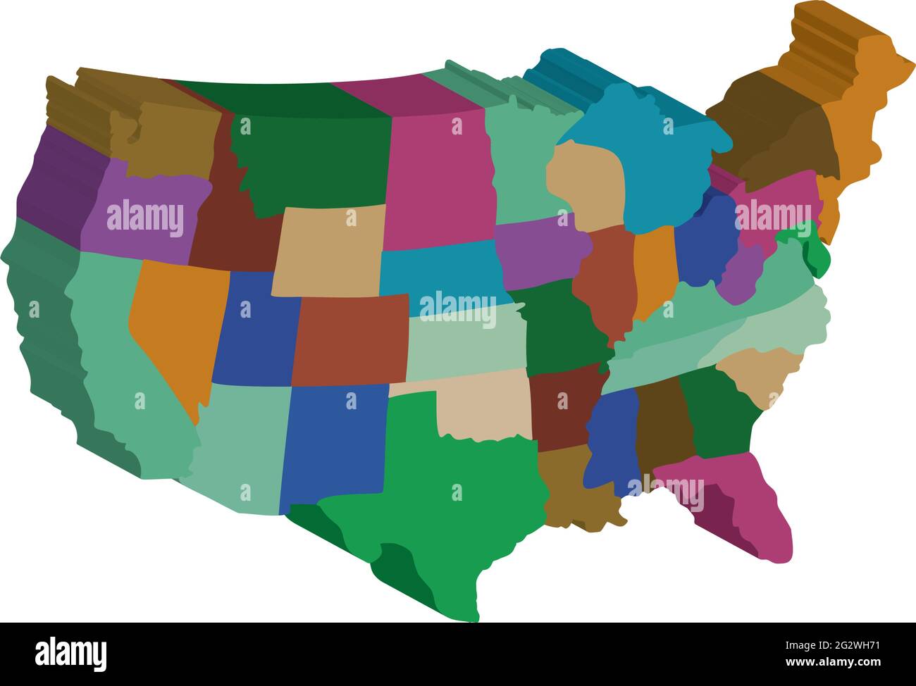 Isometric political map north hi-res stock photography and images - Alamy
