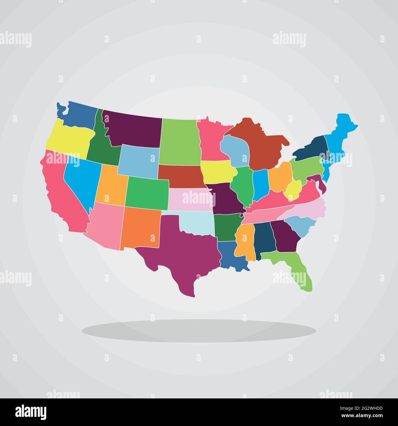 Map Of America Political High Resolution Stock Photography and Images ...