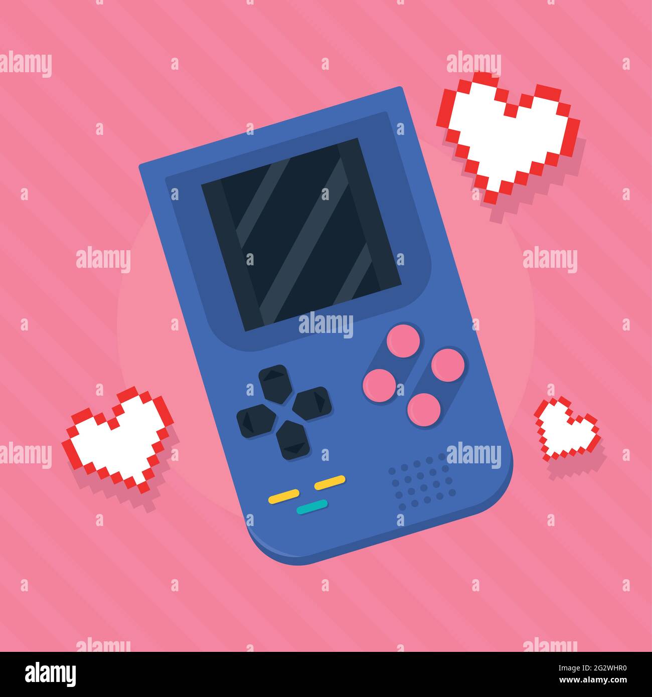 hearts and retro videogame illustration Stock Vector Image & Art - Alamy