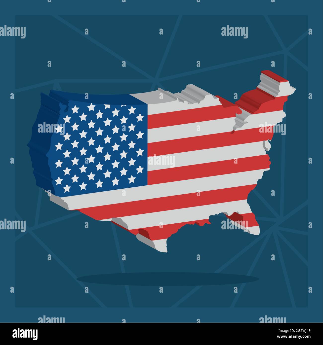 Usa map illustration with flag design Stock Vector Image & Art - Alamy