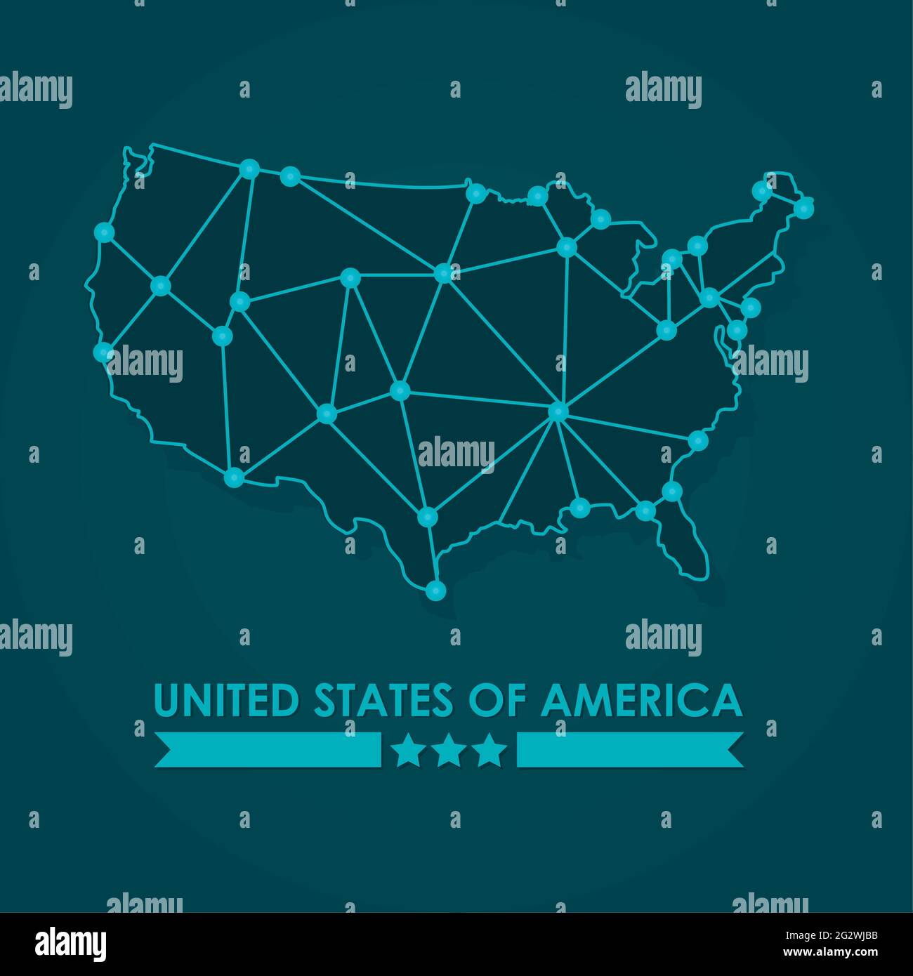 Usa network map illustration design Stock Vector Image & Art - Alamy