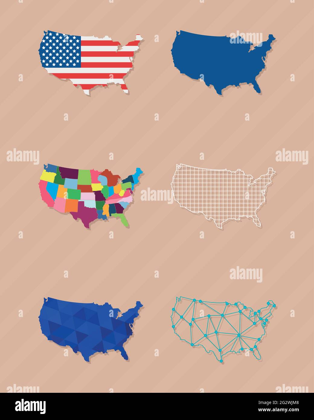 Set Us Maps High Resolution Stock Photography and Images - Alamy