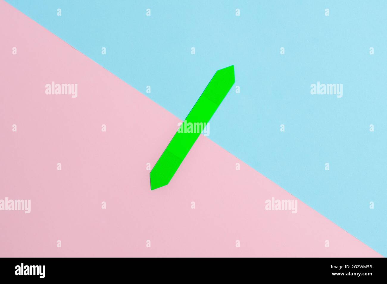 Two Objects Arranged Facing Inward Outward On a Separated Coloured ...