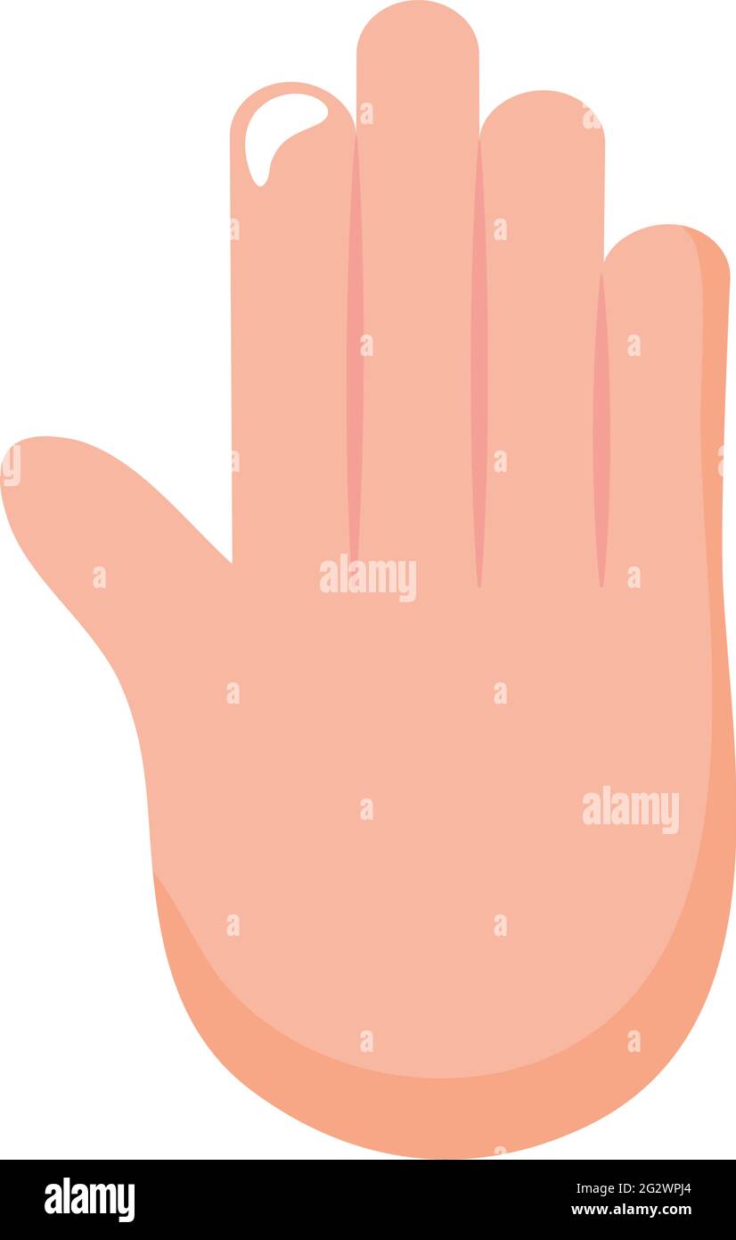 open hand on white background Stock Vector Image & Art - Alamy