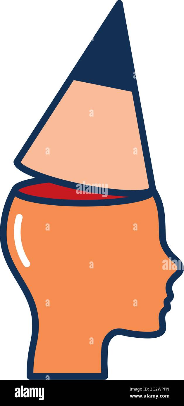 head with pencil head on top Stock Vector Image & Art - Alamy