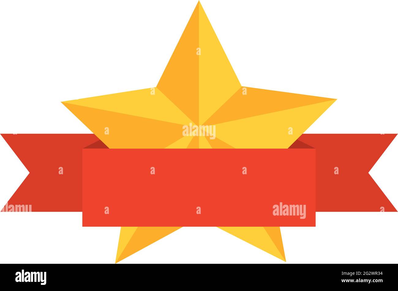golden star and red ribbon Stock Vector Image & Art - Alamy