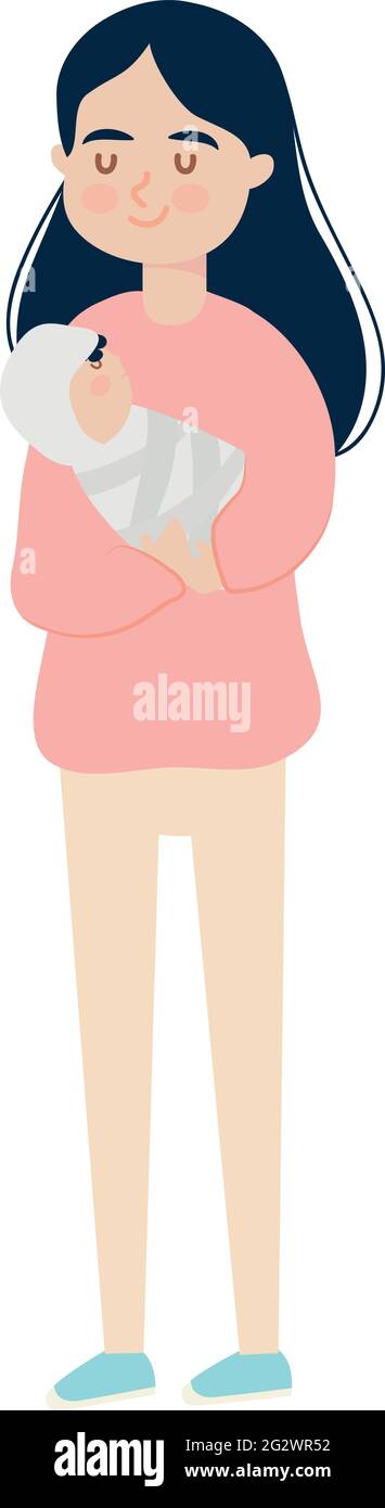 Happy mother holding newborn baby Cut Out Stock Images & Pictures - Alamy