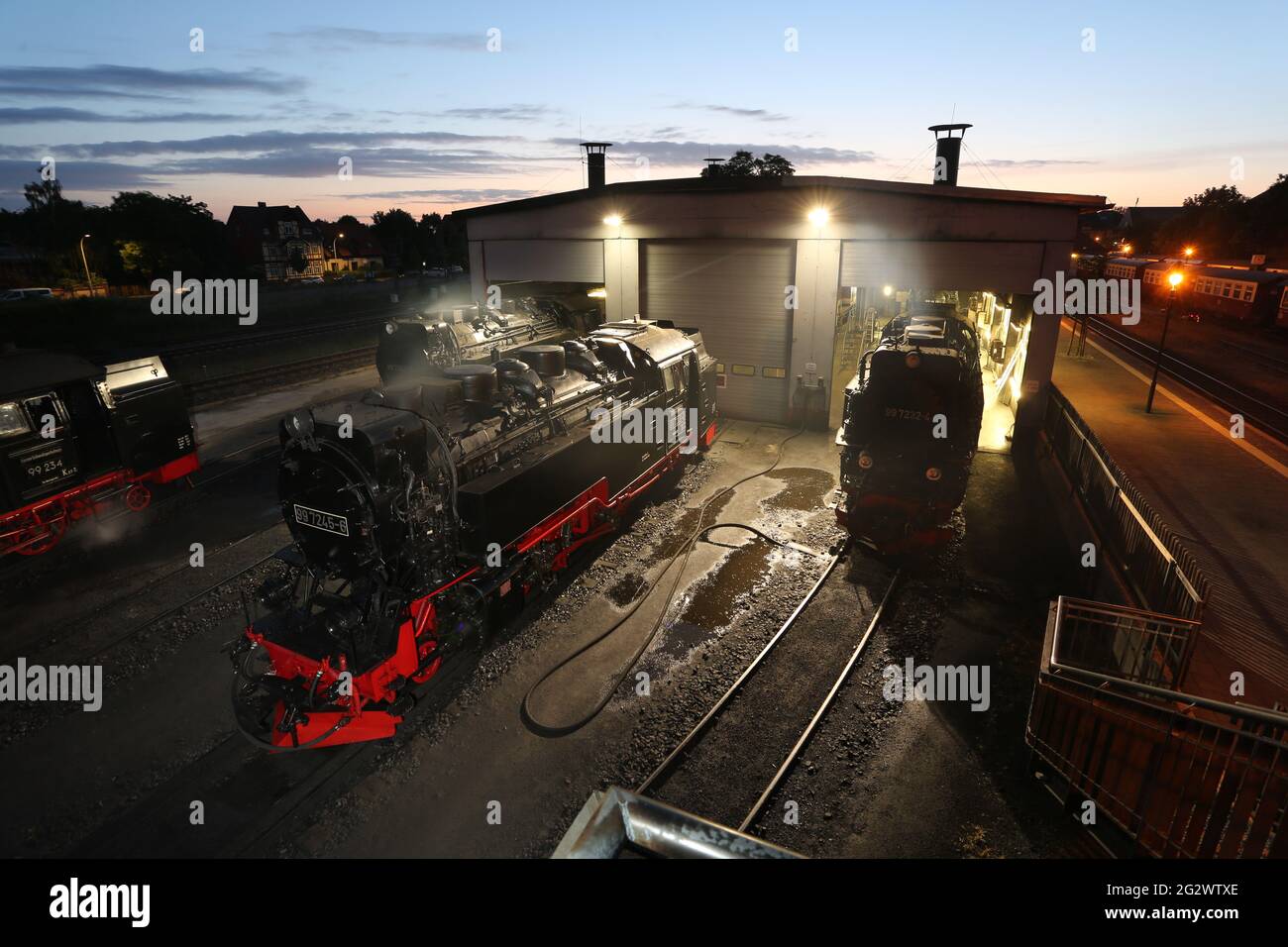 Wernigerode, Germany. 13th June, 2021. Steam locomotives of the Harzer ...
