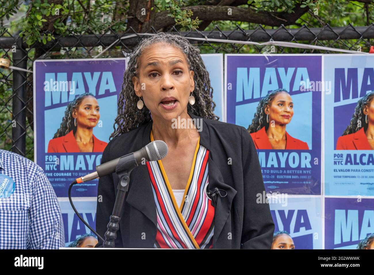 Maya wiley press conference hi-res stock photography and images - Alamy