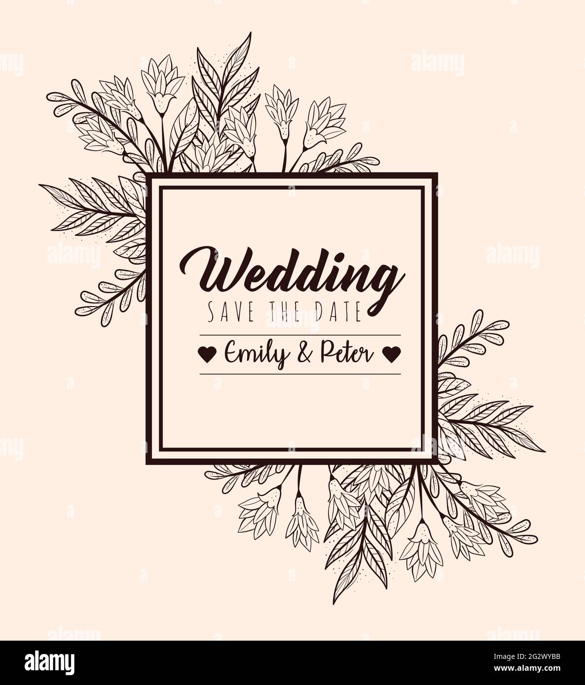 Wedding frame design Stock Vector Image & Art - Alamy