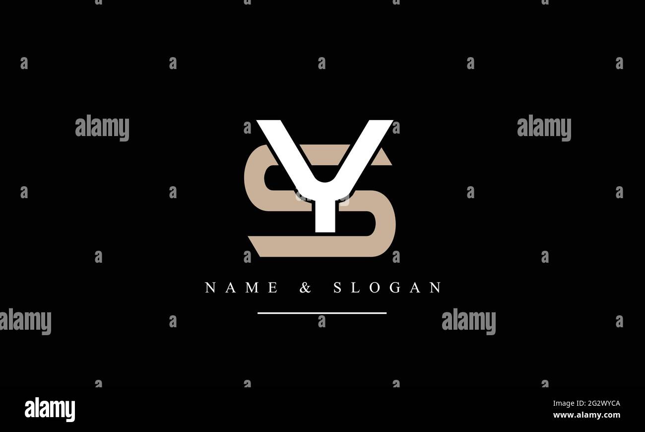Sy modern logo hi-res stock photography and images - Alamy