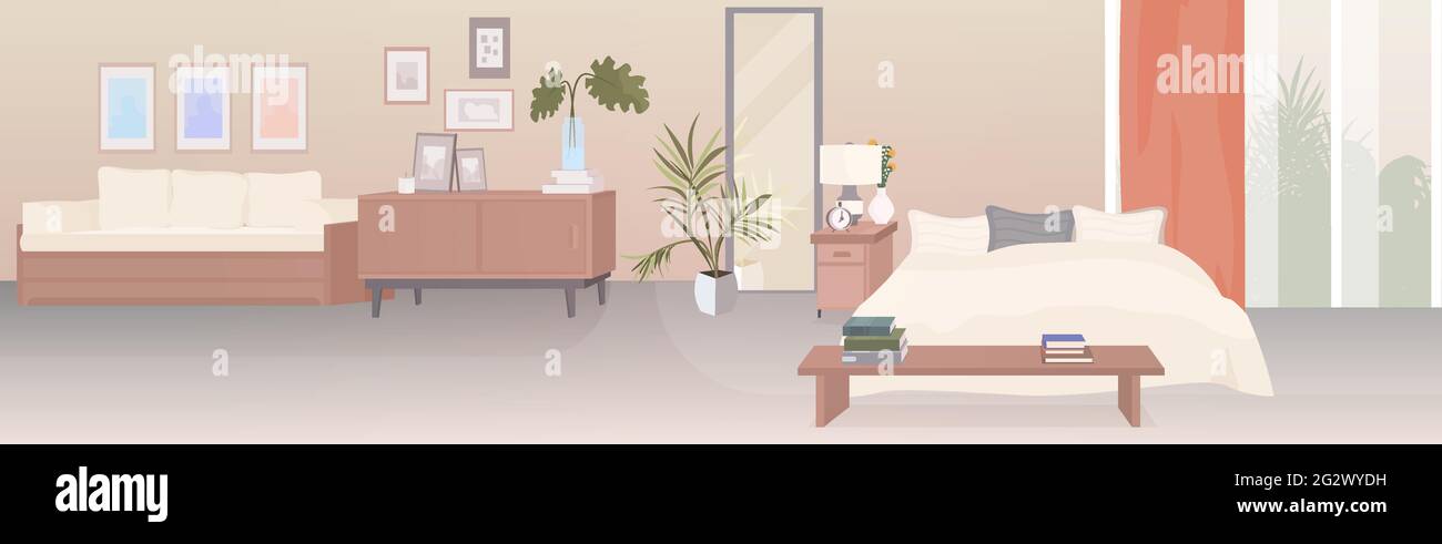 modern bedroom interior empty no people house room with furniture ...