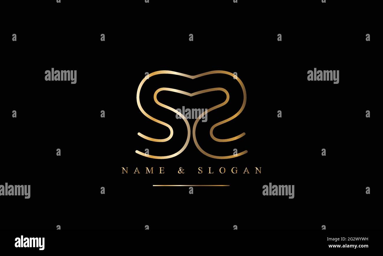 Letter Logo Design with Creative Modern Trendy Typography SS S Stock ...