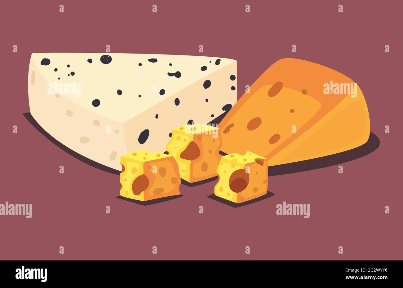 poster with cheeses delicious various Stock Vector Image & Art - Alamy