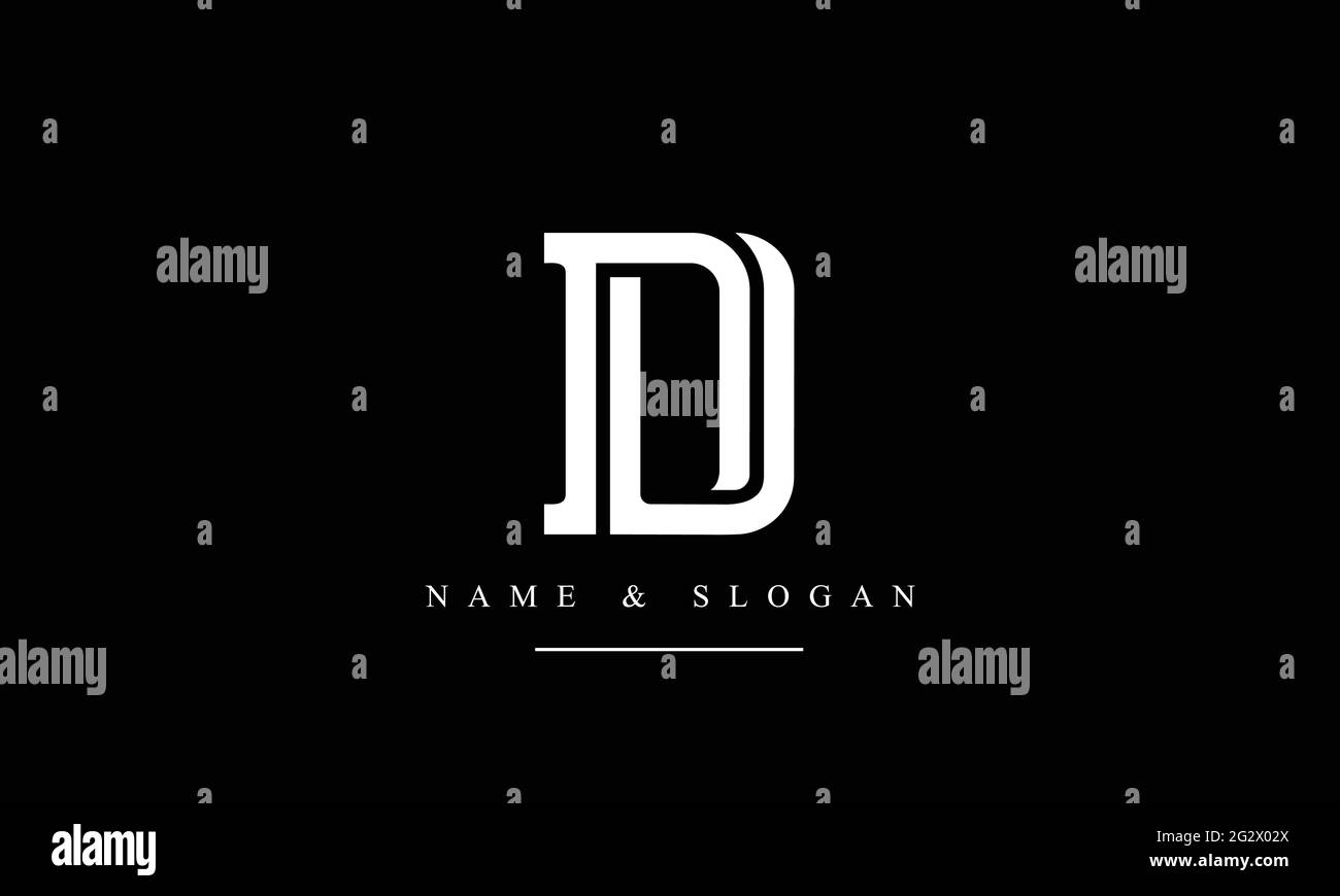 Letter Logo Design with Creative Modern Trendy Typography D Stock ...