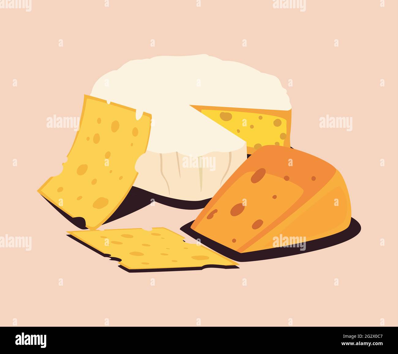 Cheeses types Stock Vector Images - Alamy