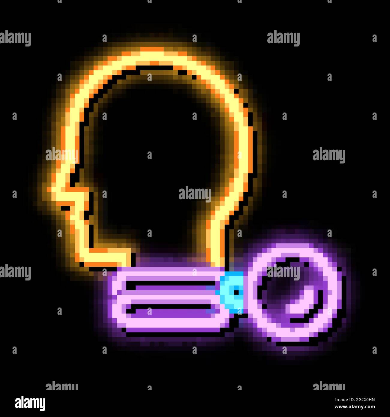 bronchial asthma chronic disease neon glow icon illustration Stock ...